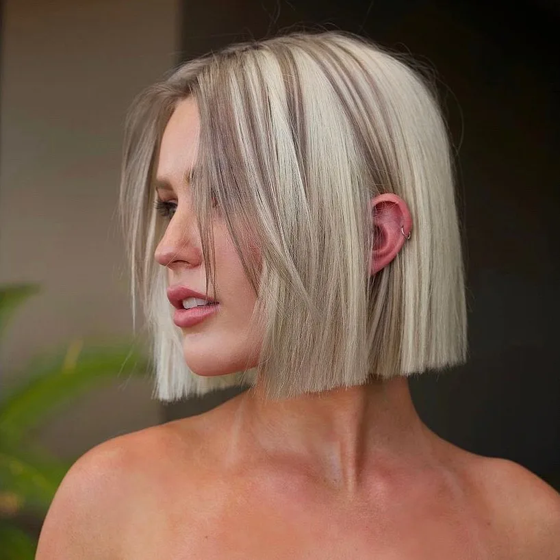 45 One Length Bob Haircuts Trending In 2024 (Coupes de cheveux en forme ...