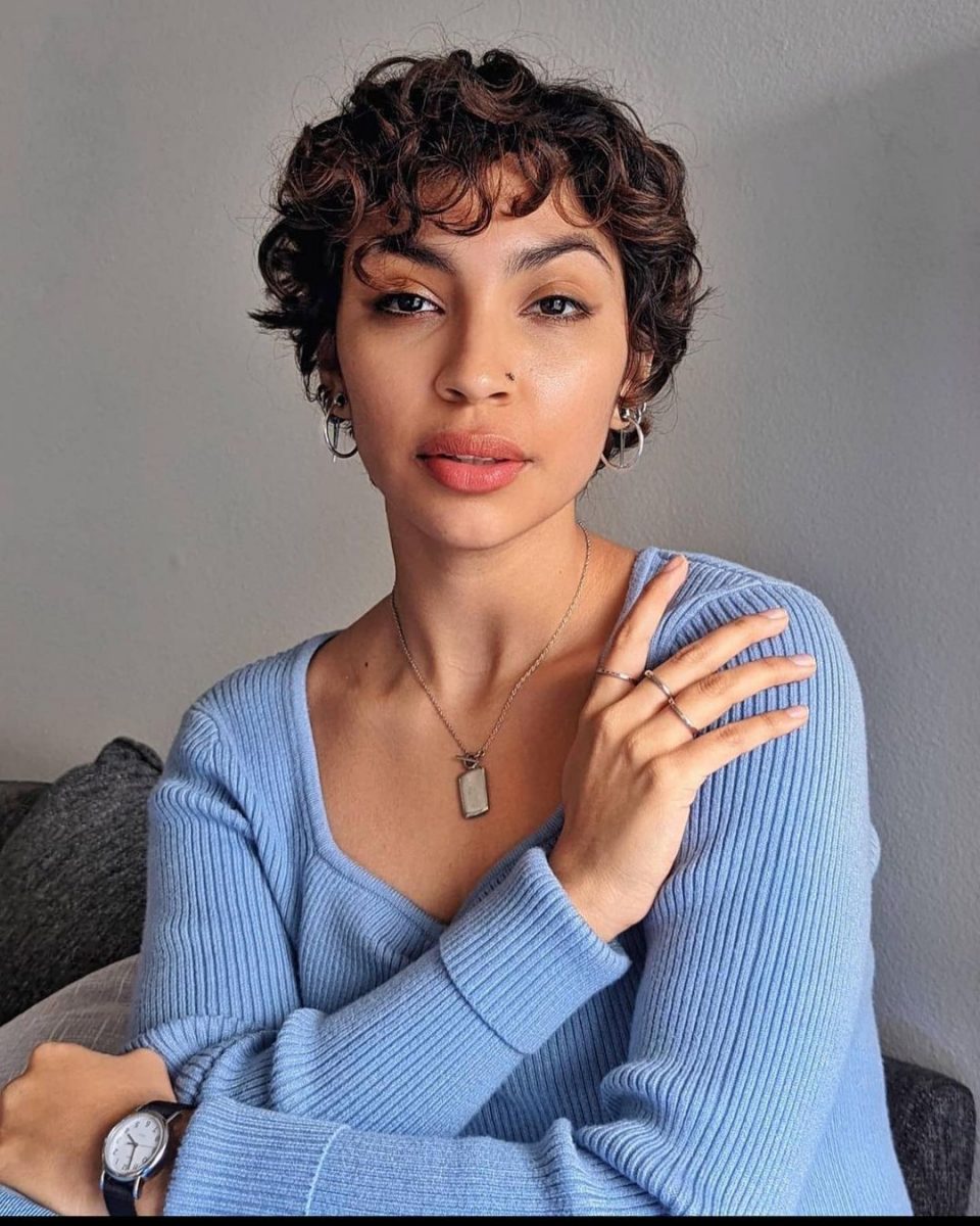 50 Short Curly Hair With Bangs Inspo Pics