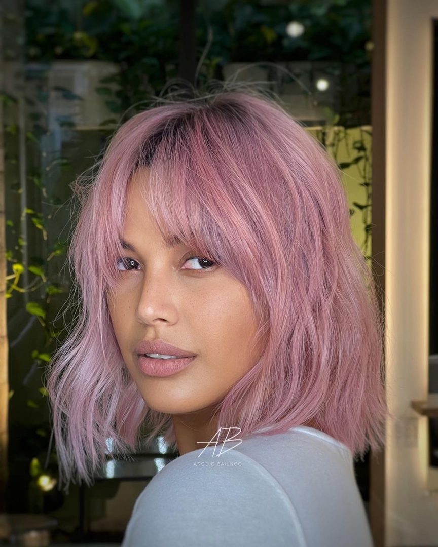 40 peinados Bob con flequillo cortina de tendencia
