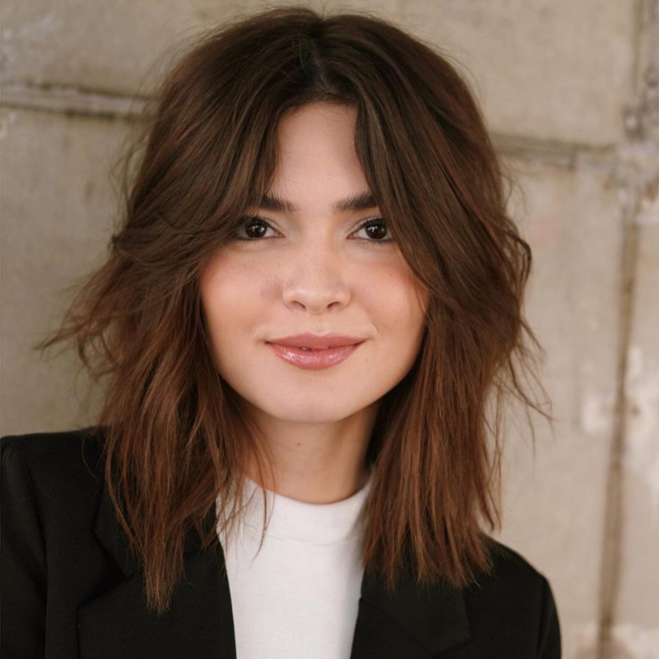 40 peinados Bob con flequillo cortina de tendencia