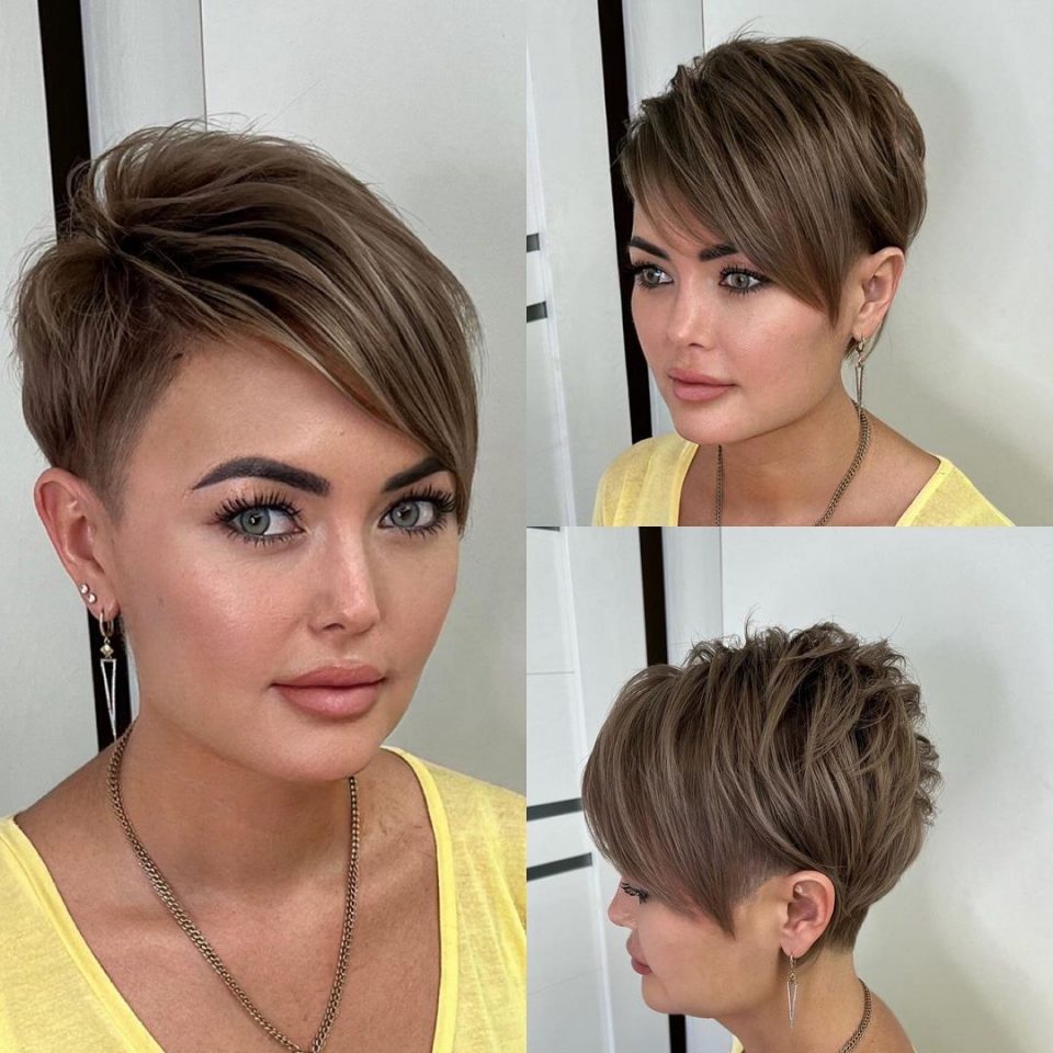 60 coiffures tendance avec frange pour les visages ronds