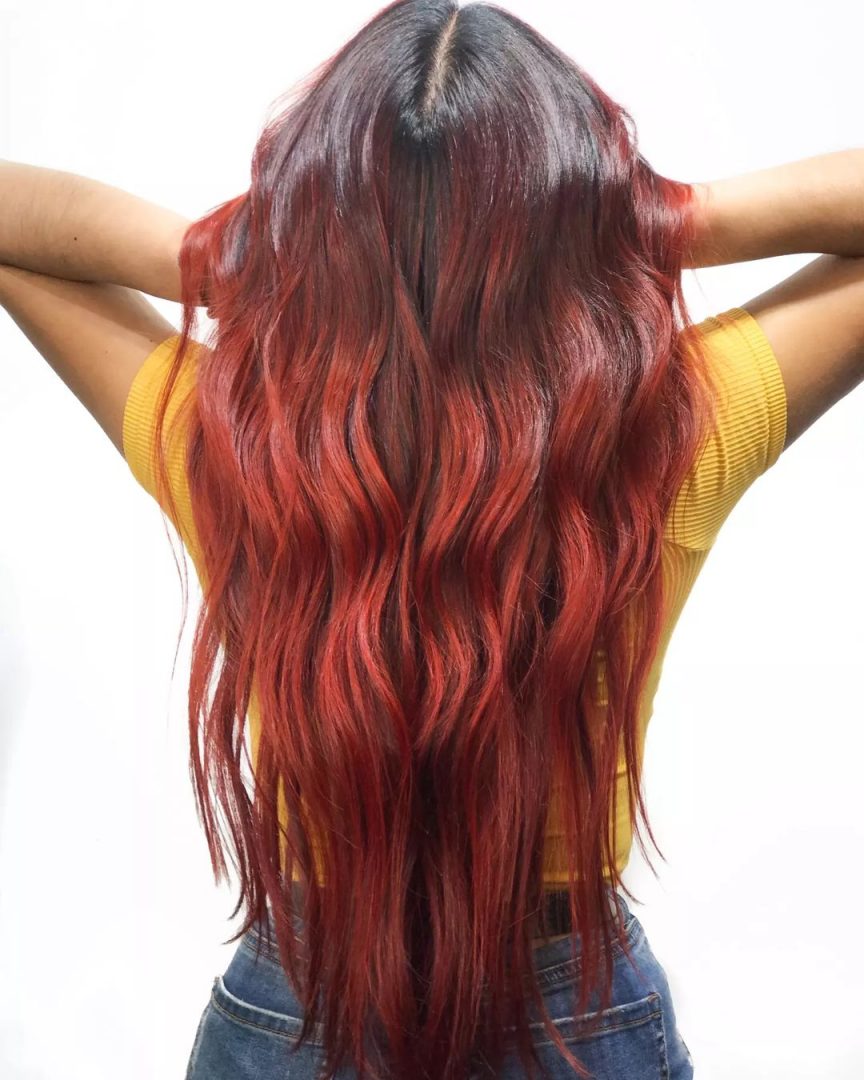 60 Impresionante rojo Balayage pelo Inspo Fotos