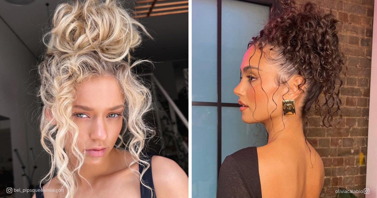 These 20 Curly Updo Hairstyles Are Real Head-Turners