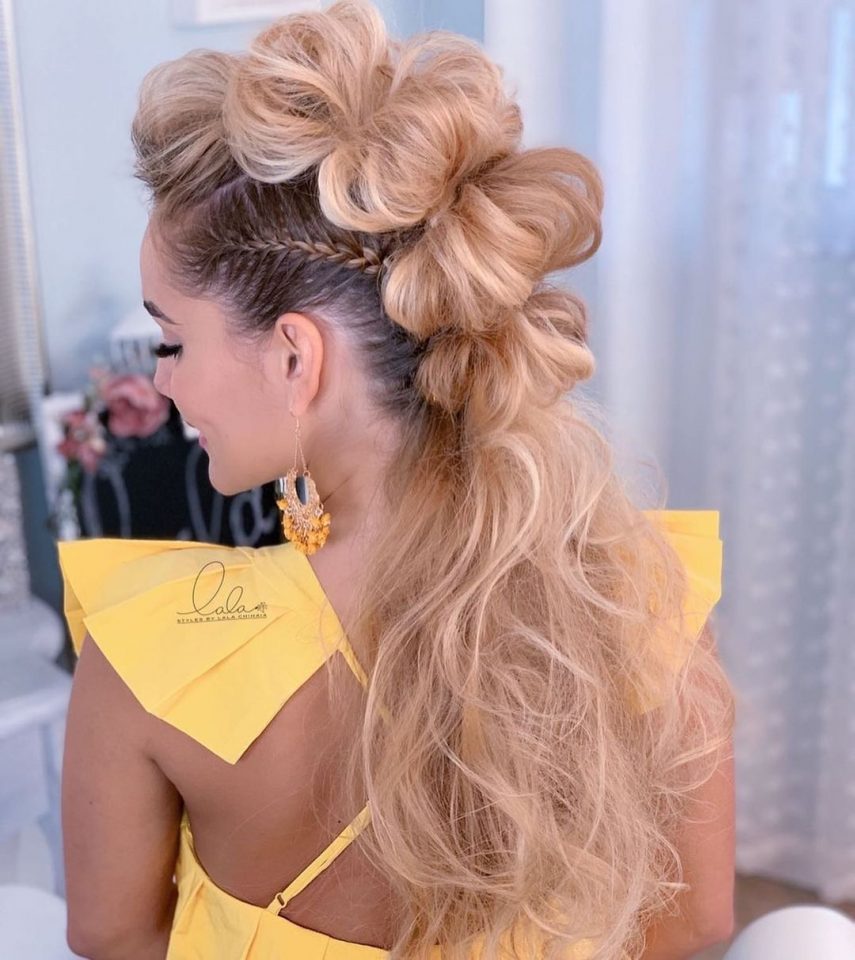 25 adembenemende opsteekkapsels voor lang haar: gemakkelijk te stylen ...