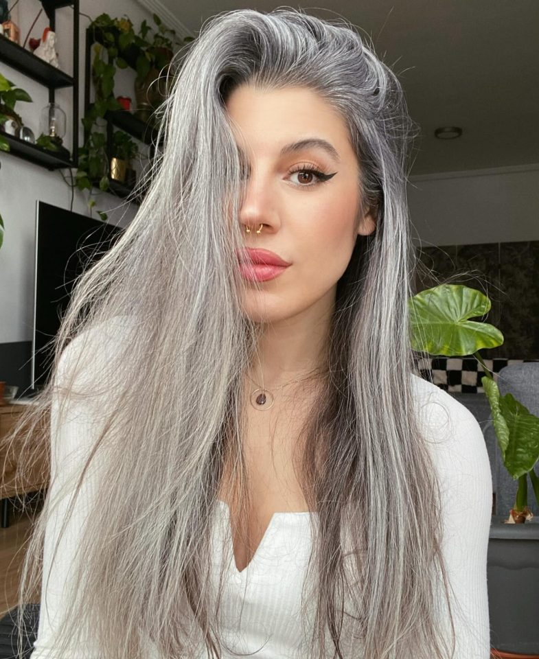 Silver Hair Color Is Blowing Up Again And Here's How To Wear It