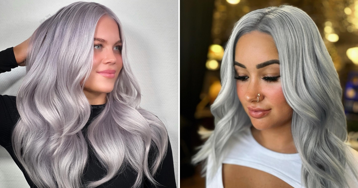 Silver Hair Color Is Blowing Up Again And Here's How To Wear It