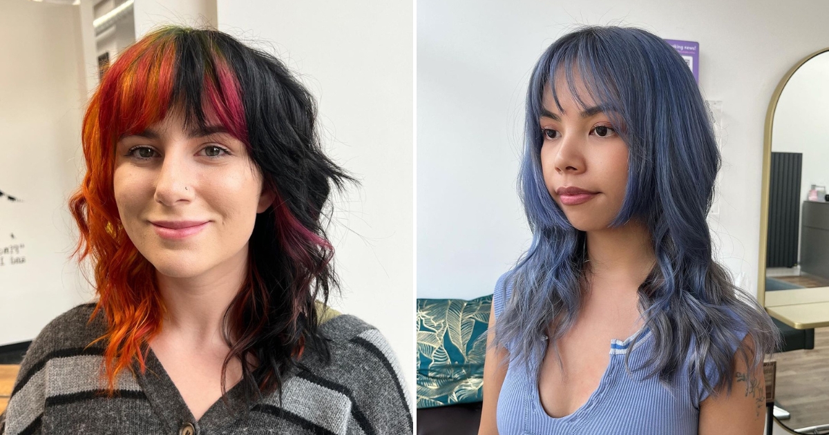 22 Dyed Wolf Cuts To Add A Pop Of Color To Your Style