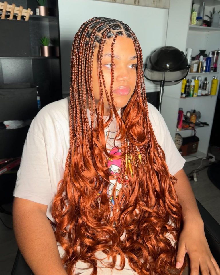 These 18 Boho Knotless Braids Styles Are Real Head-Turners