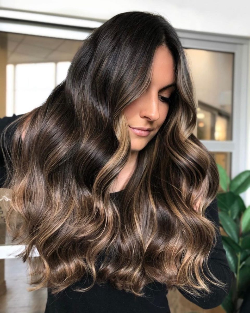 Heavy Highlights On Dark Hair Are The Bold Way To Go Brighter