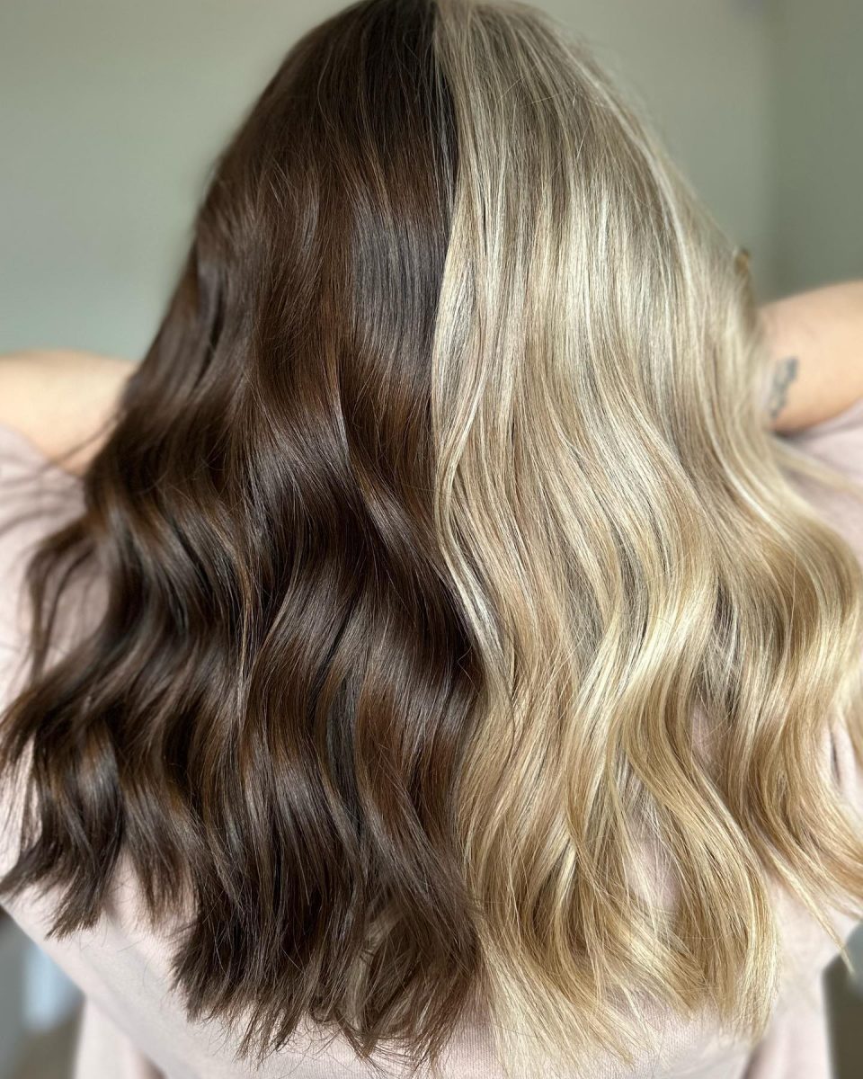 Half-Blonde Half-Brown Hair Will Give You It-Girl Vibes