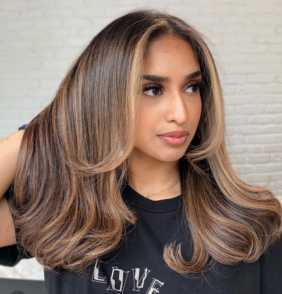Heavy Highlights On Dark Hair Are The Bold Way To Go Brighter