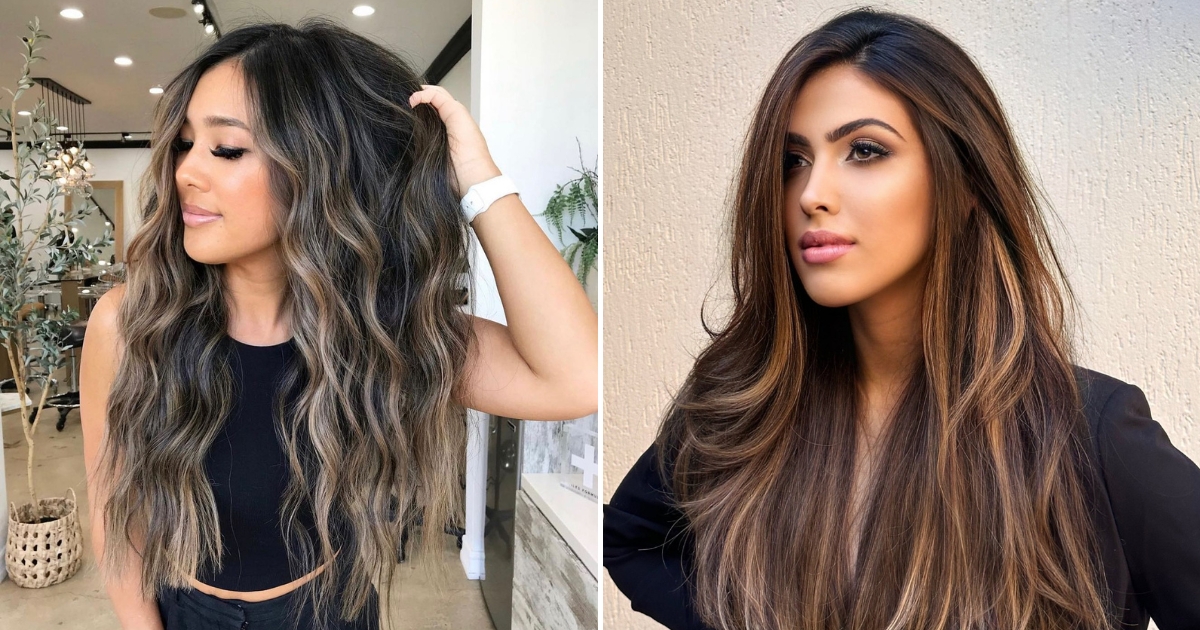 Heavy Highlights On Dark Hair Are The Bold Way To Go Brighter