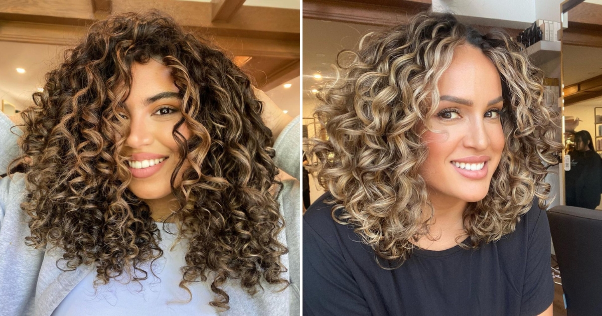 20 ideas de balayage rizado para realzar la textura de tu cabello