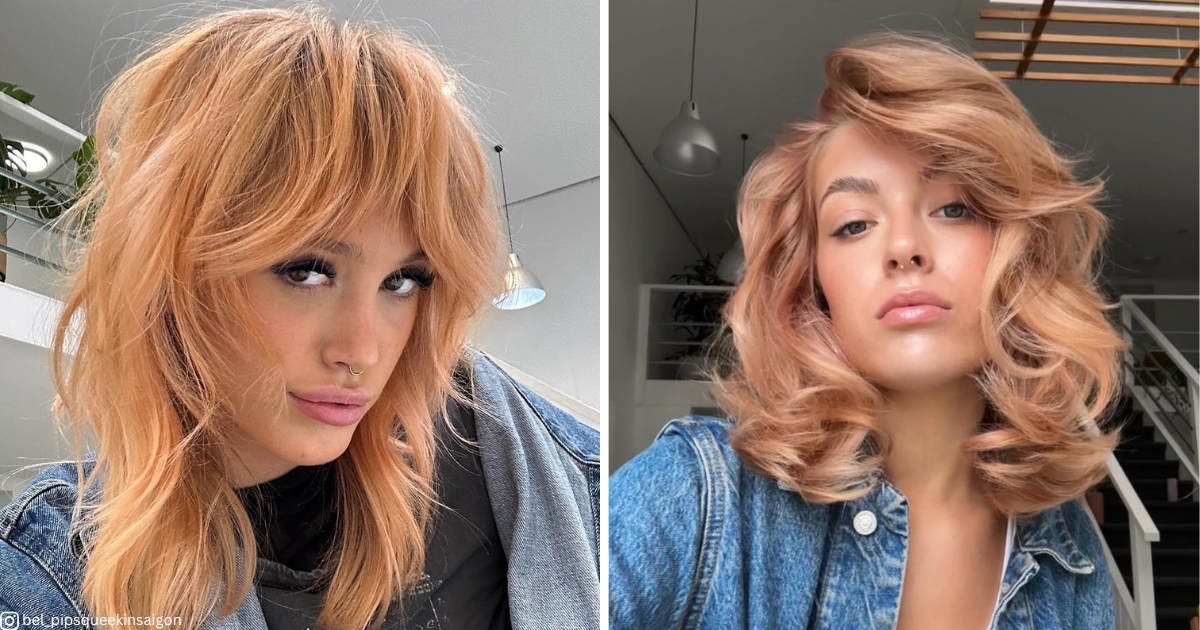 Les cheveux pêche sont la tendance couleur la plus cool de 2025