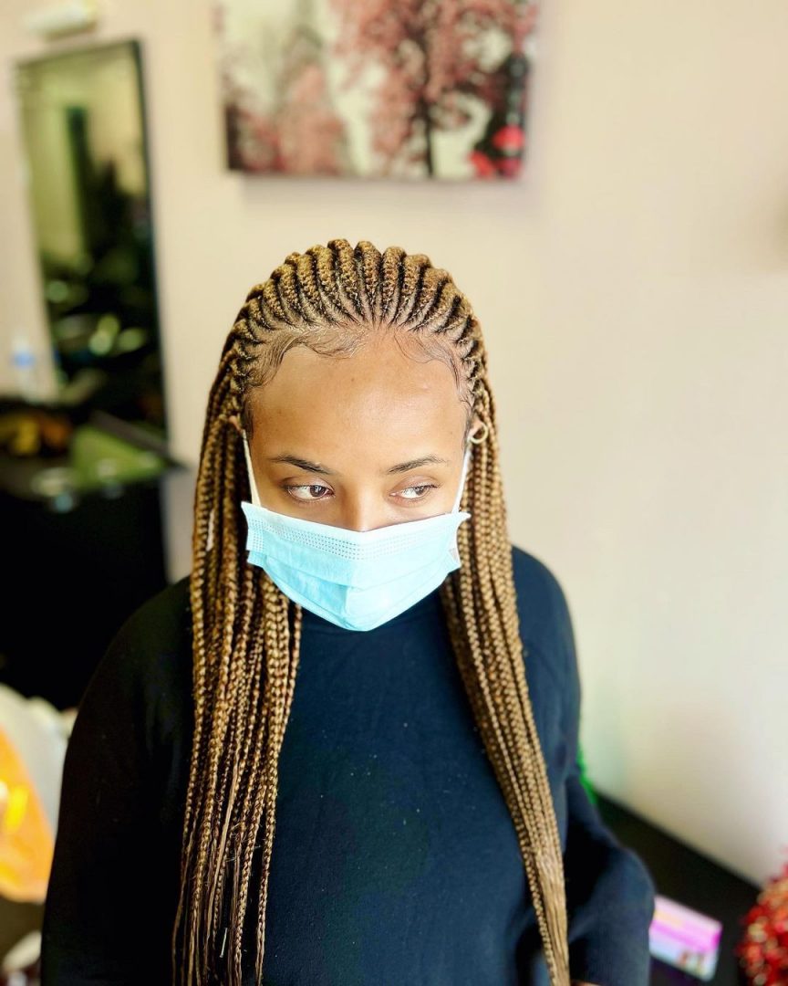 Half Cornrows Half Box Braids Are The Most Dominant Style In 2024