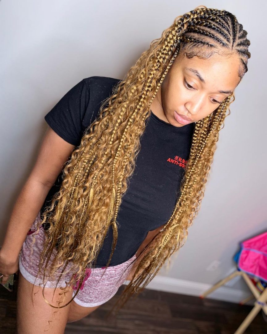 Half Cornrows Half Box Braids Are The Most Dominant Style In 2024