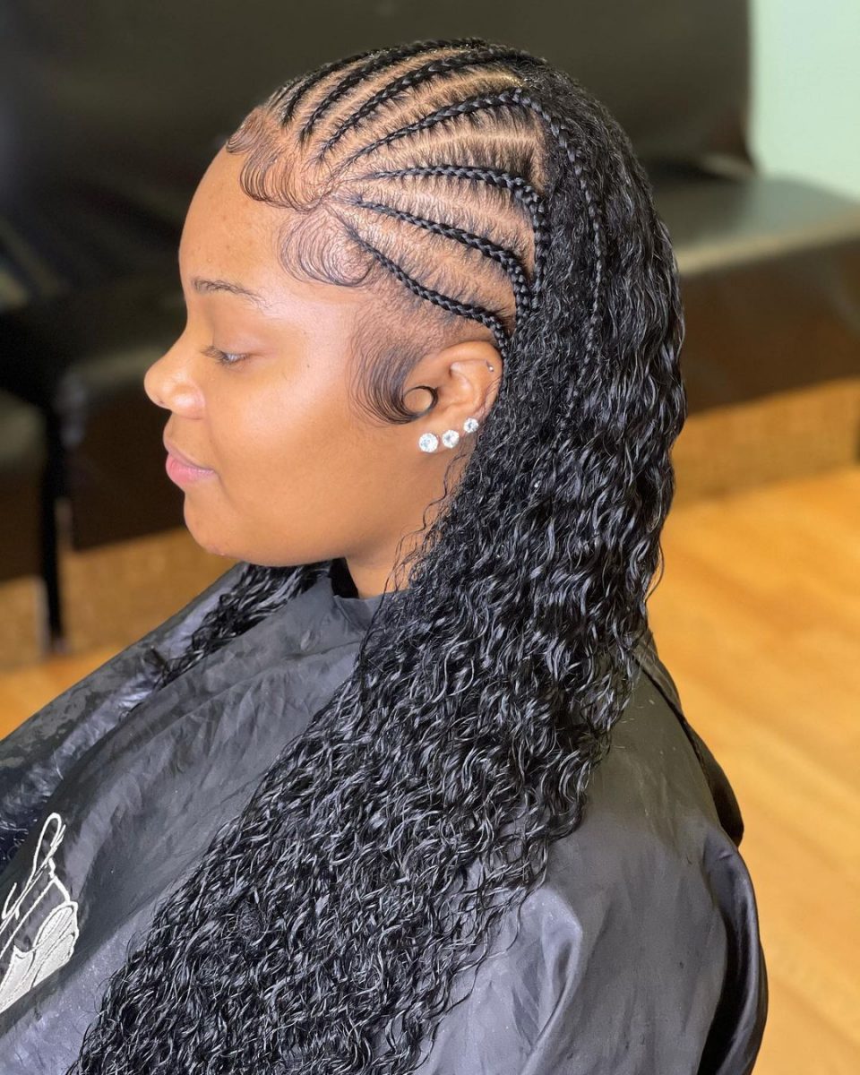 16 Half Cornrows Half Curly Weave Ideas For The Boldest Look