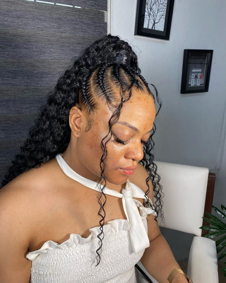 16 Half Cornrows Half Curly Weave Ideas For The Boldest Look