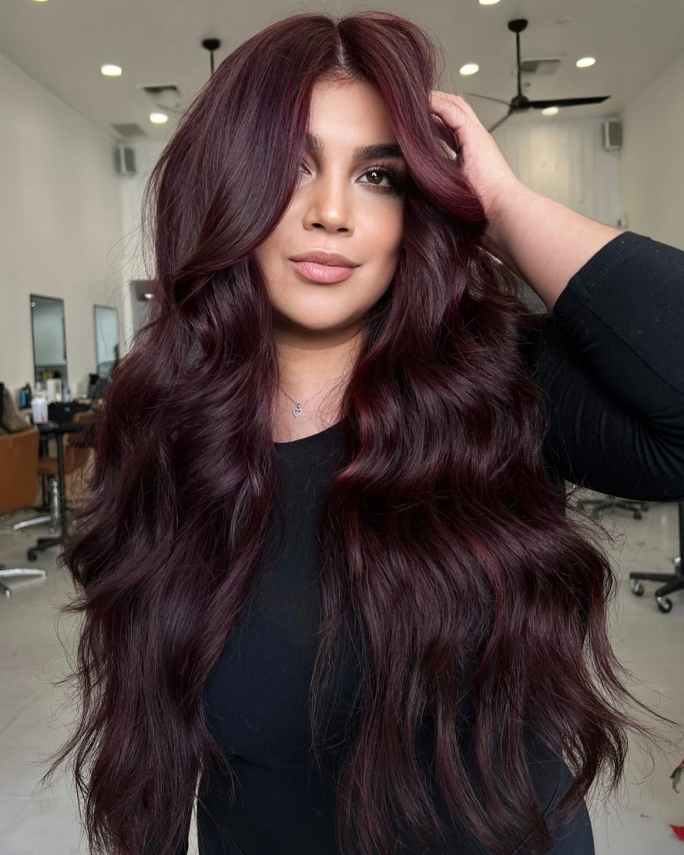 19 Dark Burgundy Hair Looks That Exude Dark Feminine Energy