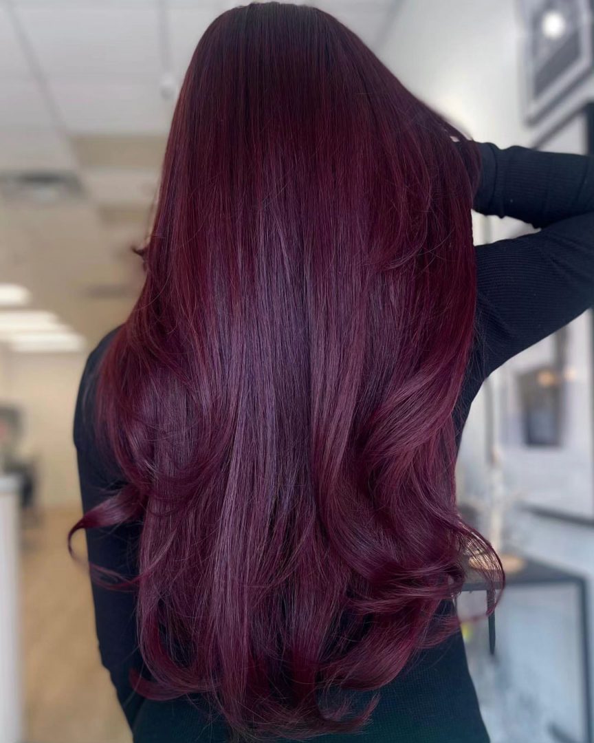 19 Dark Burgundy Hair Looks That Exude Dark Feminine Energy