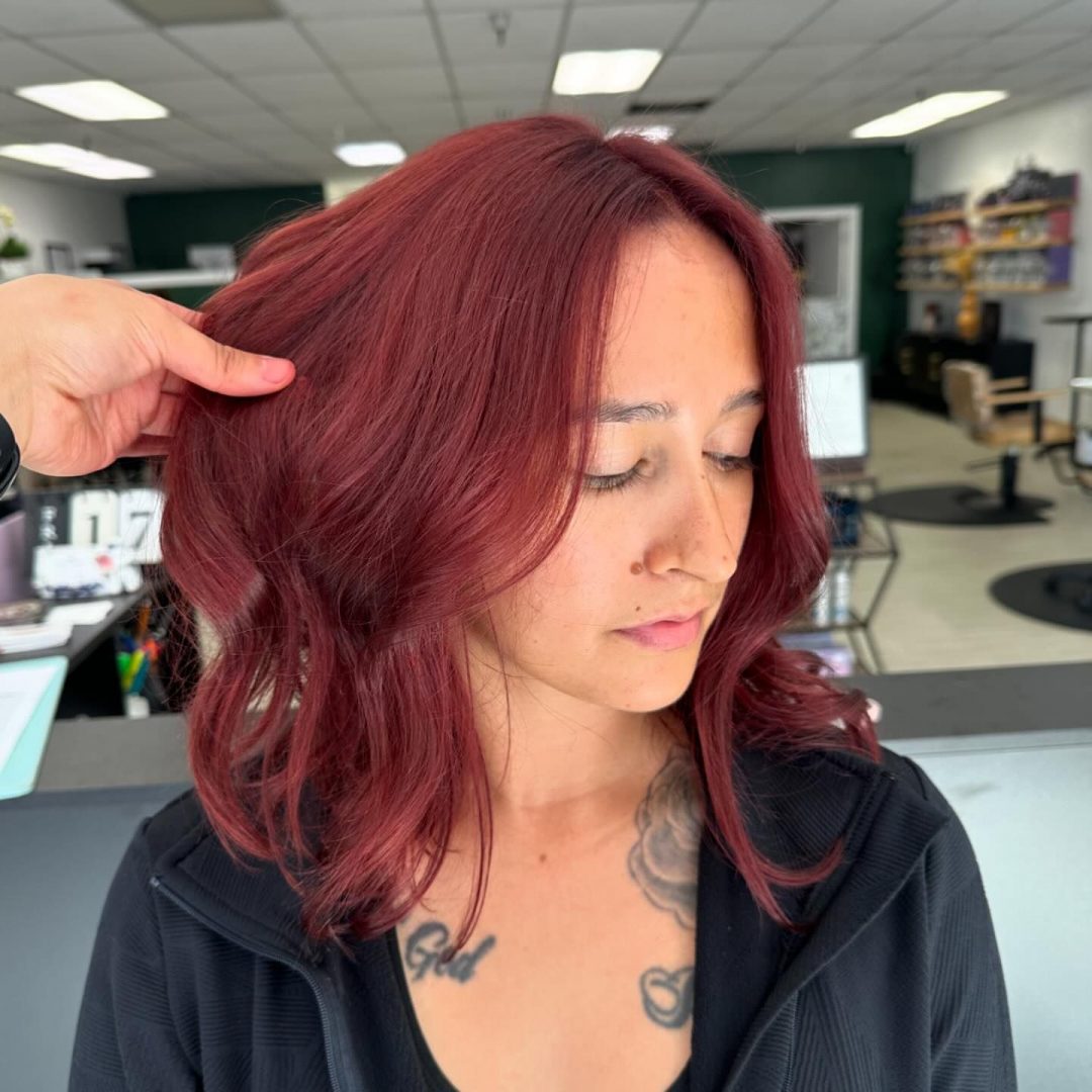 Deep Cherry Red Hair Is The Sultriest Femme Fatale-Coded Shade