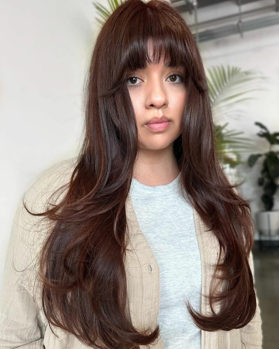 10 ideas para el pelo castaño chocolate para un otoño cálido y acogedor