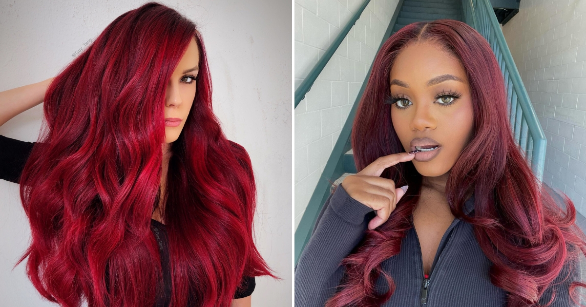 Deep Cherry Red Hair Is The Sultriest Femme Fatale-Coded Shade
