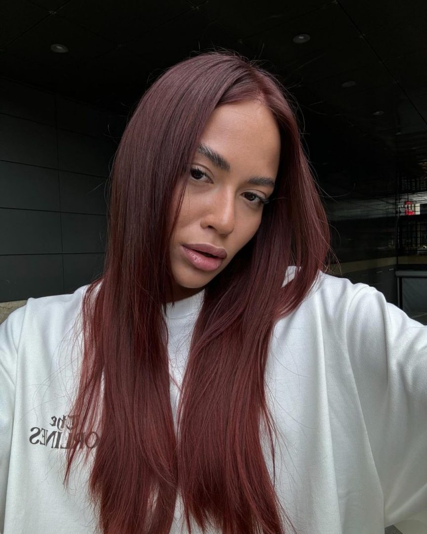 Dark Brown Hair With Red Undertones Is The Hottest Warmed-Up Style Of 2025