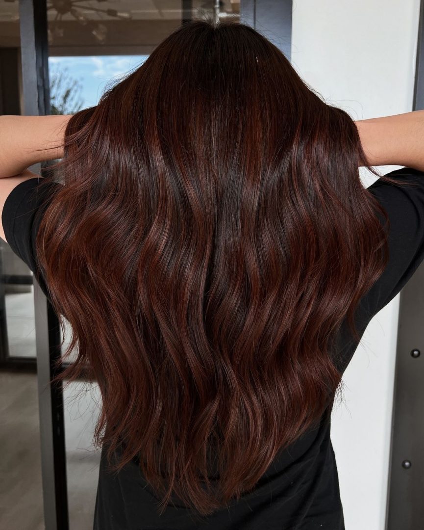 Dark Brown Hair With Red Undertones Is The Hottest Warmed-Up Style Of 2025