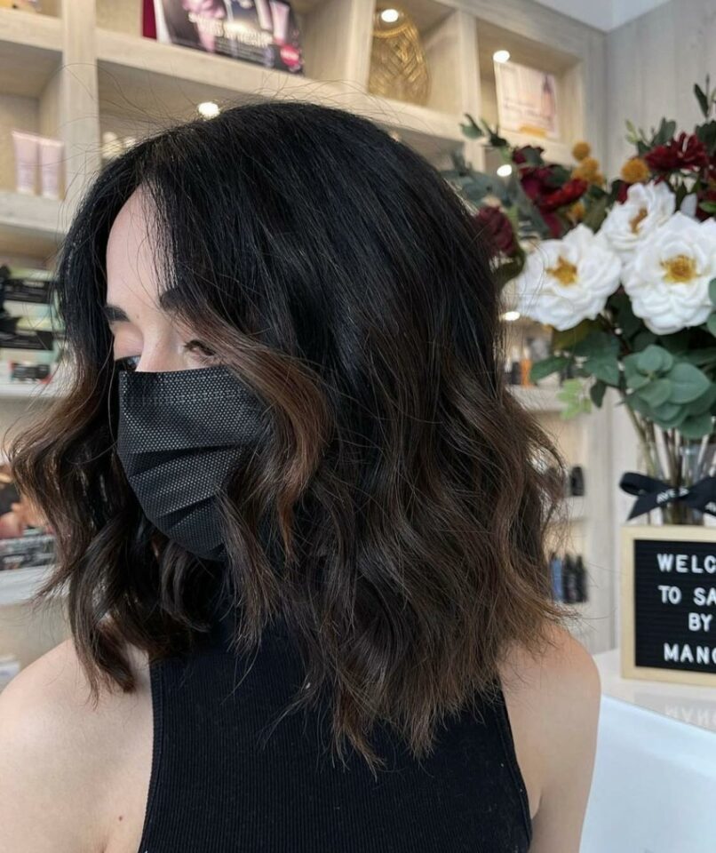 Brown Highlights On Black Hair For Subtle Yet Stunning Look