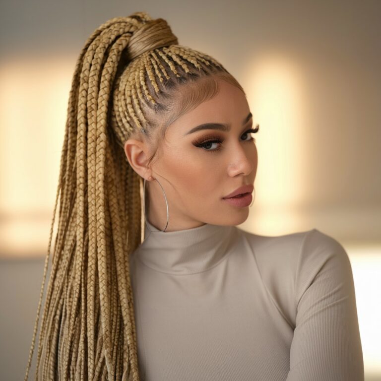 14 Blonde Box Braids Looks Giving Golden Goddess Vibes