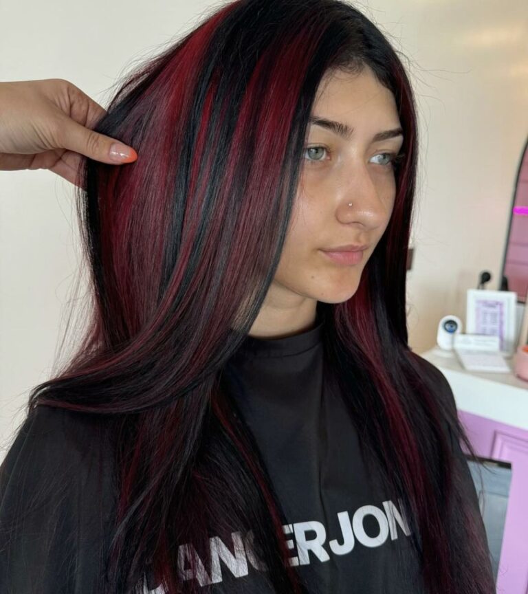 From Subtle To Dramatic, These 14 Looks Are Red Highlights For Black ...