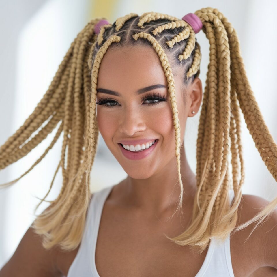 14 Blonde Box Braids Looks Giving Golden Goddess Vibes