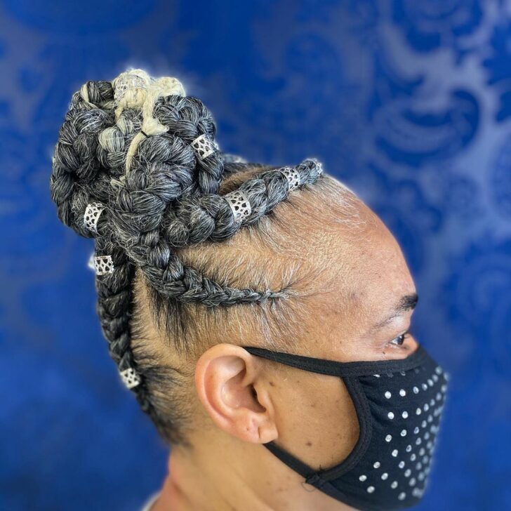 13 Stunning Grey Hair Braids That Prove Grey Will Be The New Black In 2025
