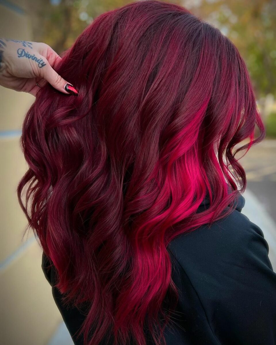 11 Styles Of Red Hair With Highlights And The Alluring Pop Of Crimson Glow