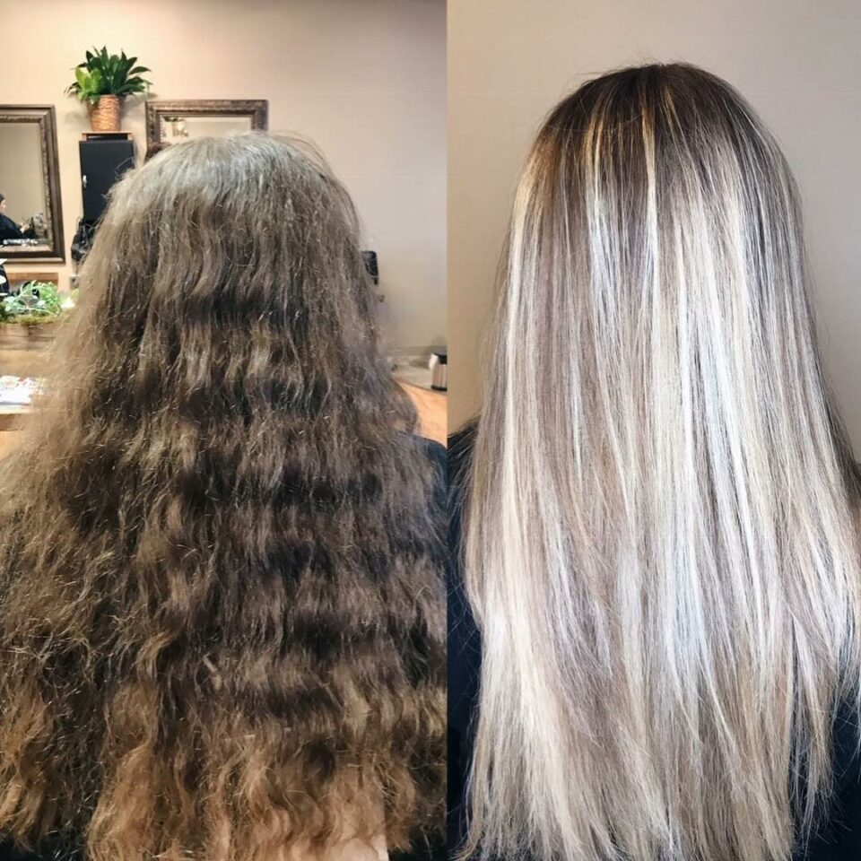 14 looks de antes y después de pelo rizado a liso que te dejarán sin ...
