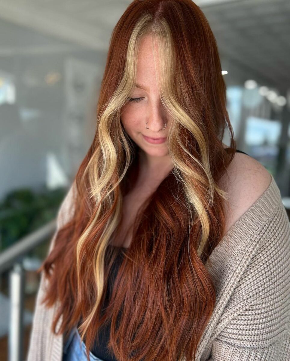 12 Cowboy Copper Hair With Blonde Money Piece Ideas To Blend Vibrancy ...