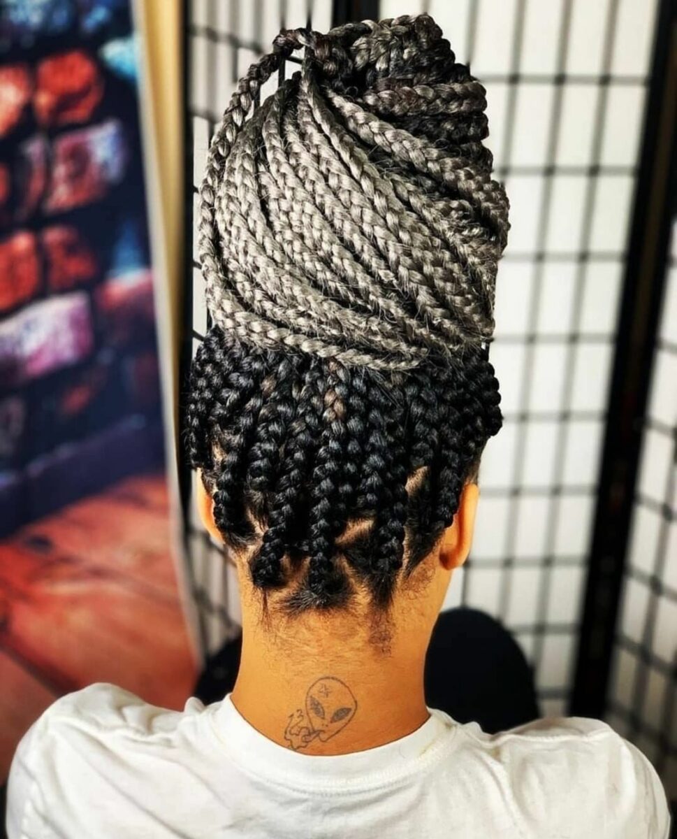 14 Trendy And Traditional Salt And Pepper Braids For Black Women