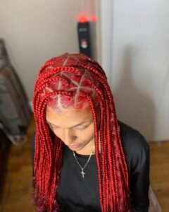 16 Sassy And Fierce Red Box Braids That Will Give You Main Character Energy