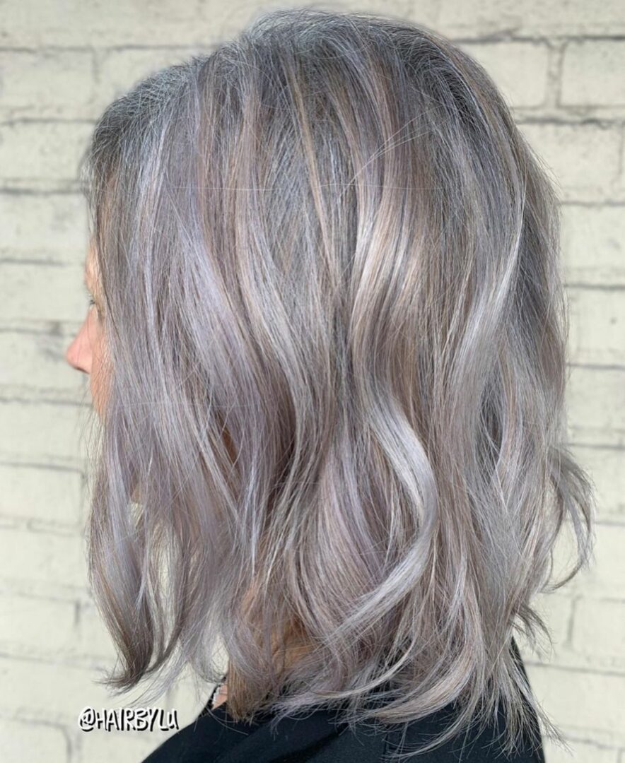 10 Blending Gray Highlights On Brown Hair Ideas For Women Over 50