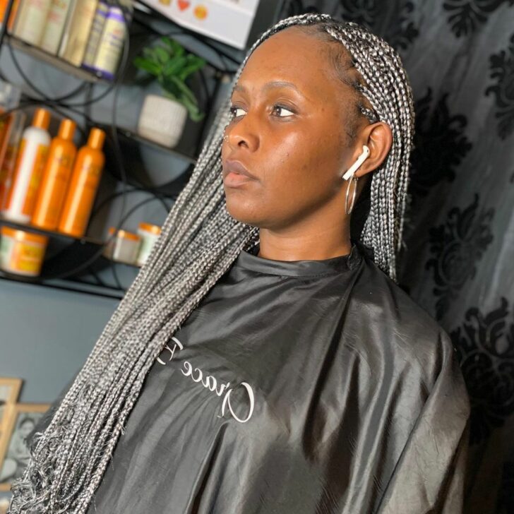 14 Trendy And Traditional Salt And Pepper Braids For Black Women