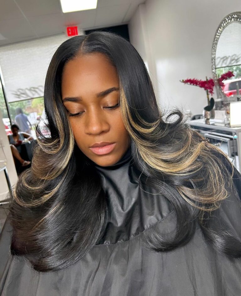 Blonde Streaks & Black Hair: 14 Ways To Nail The Trend Without Brassiness