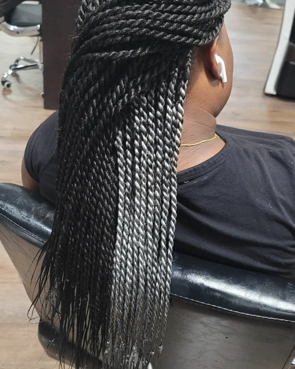 14 Trendy And Traditional Salt And Pepper Braids For Black Women