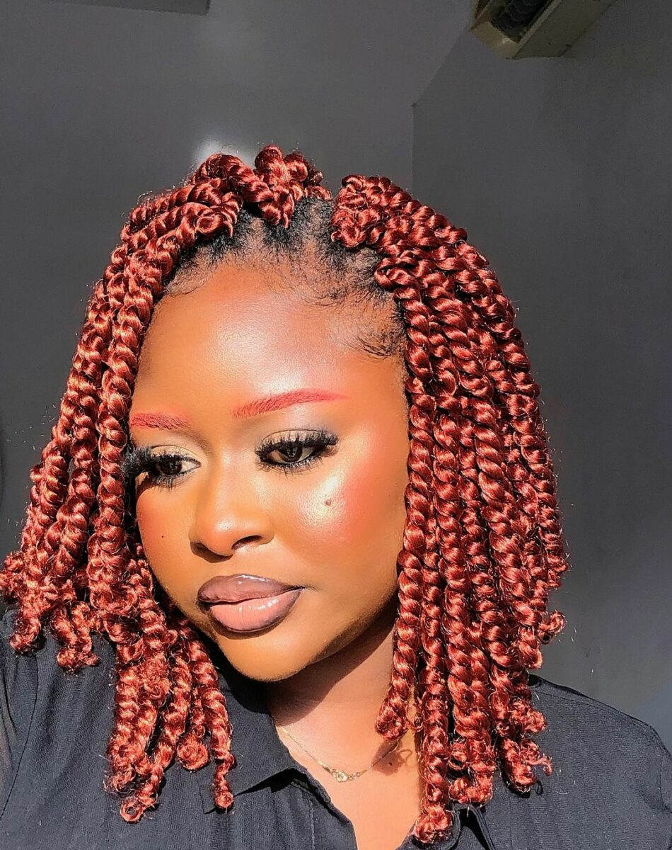 16 Sassy And Fierce Red Box Braids That Will Give You Main Character Energy