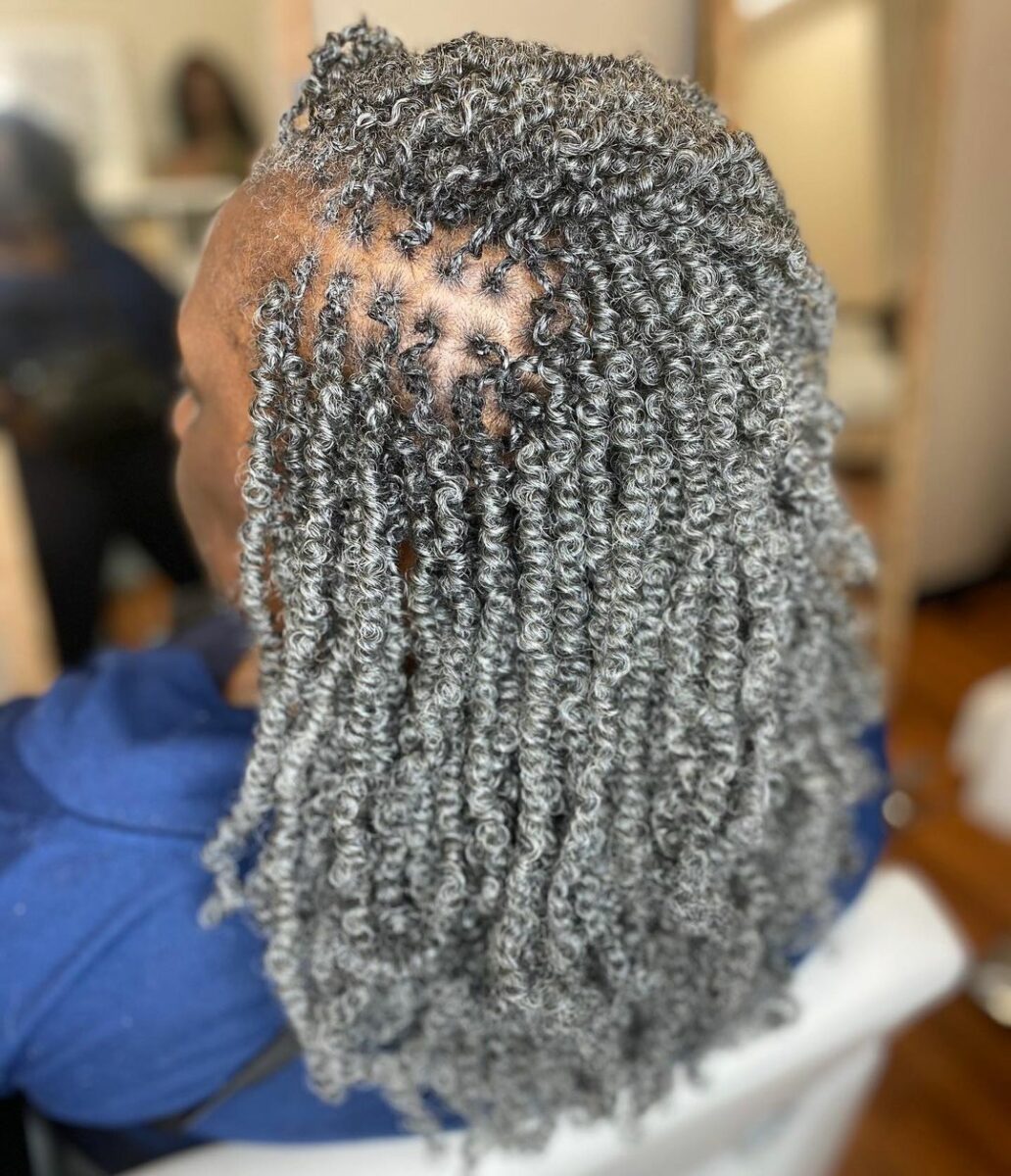 14 Trendy And Traditional Salt And Pepper Braids For Black Women