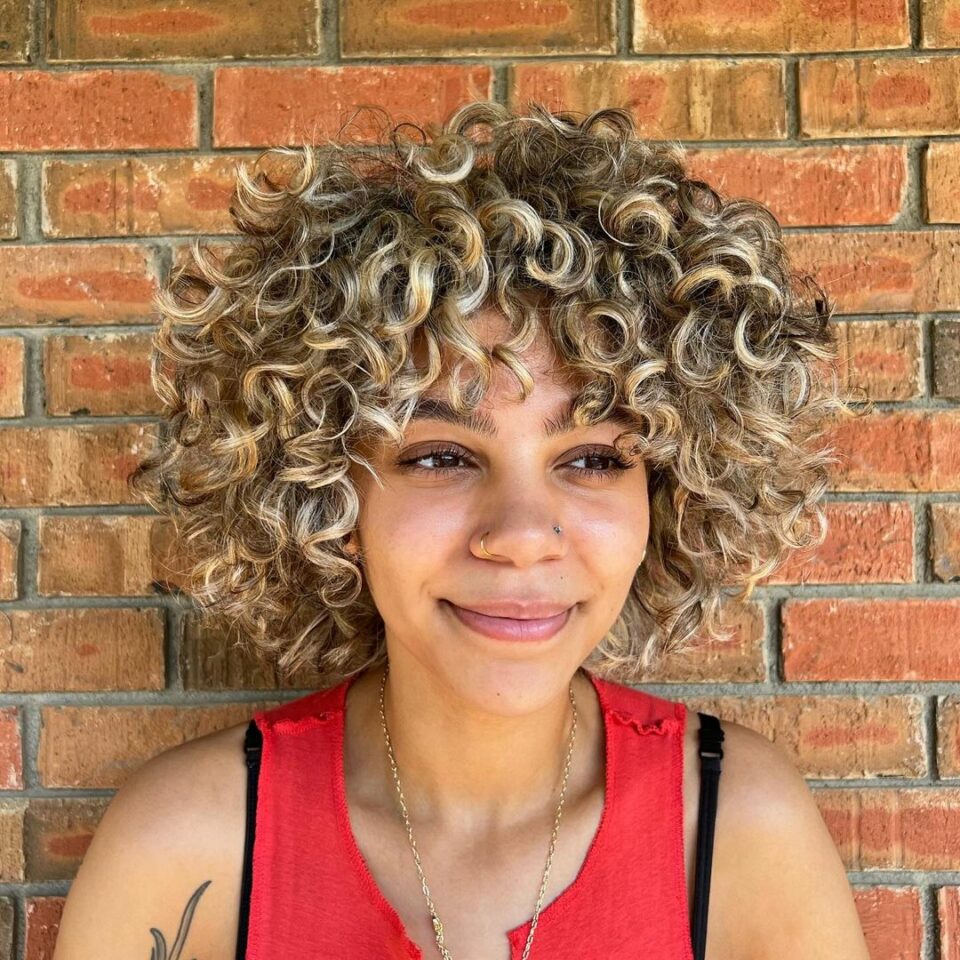 12 Trending Hairstyles With Curly Bangs To Try ASAP