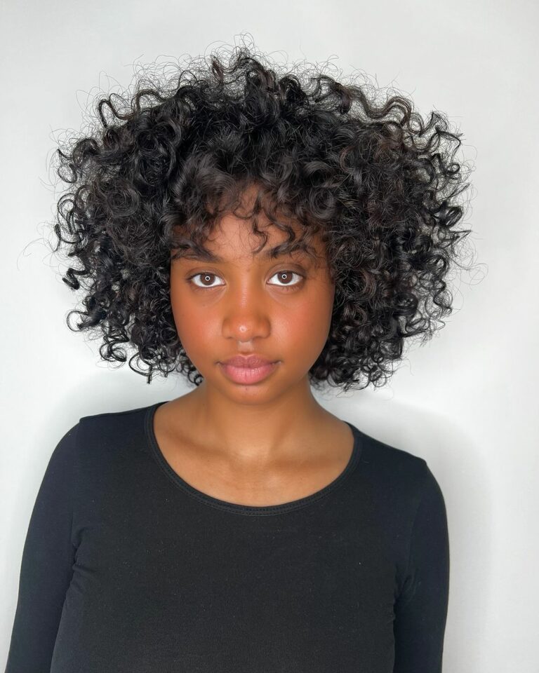 12 Trending Hairstyles With Curly Bangs To Try ASAP
