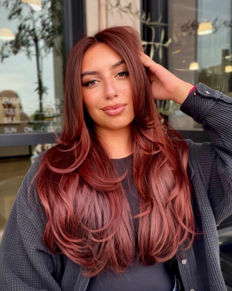 12 Trendsetting Red Balayage On Brown Hair Ideas