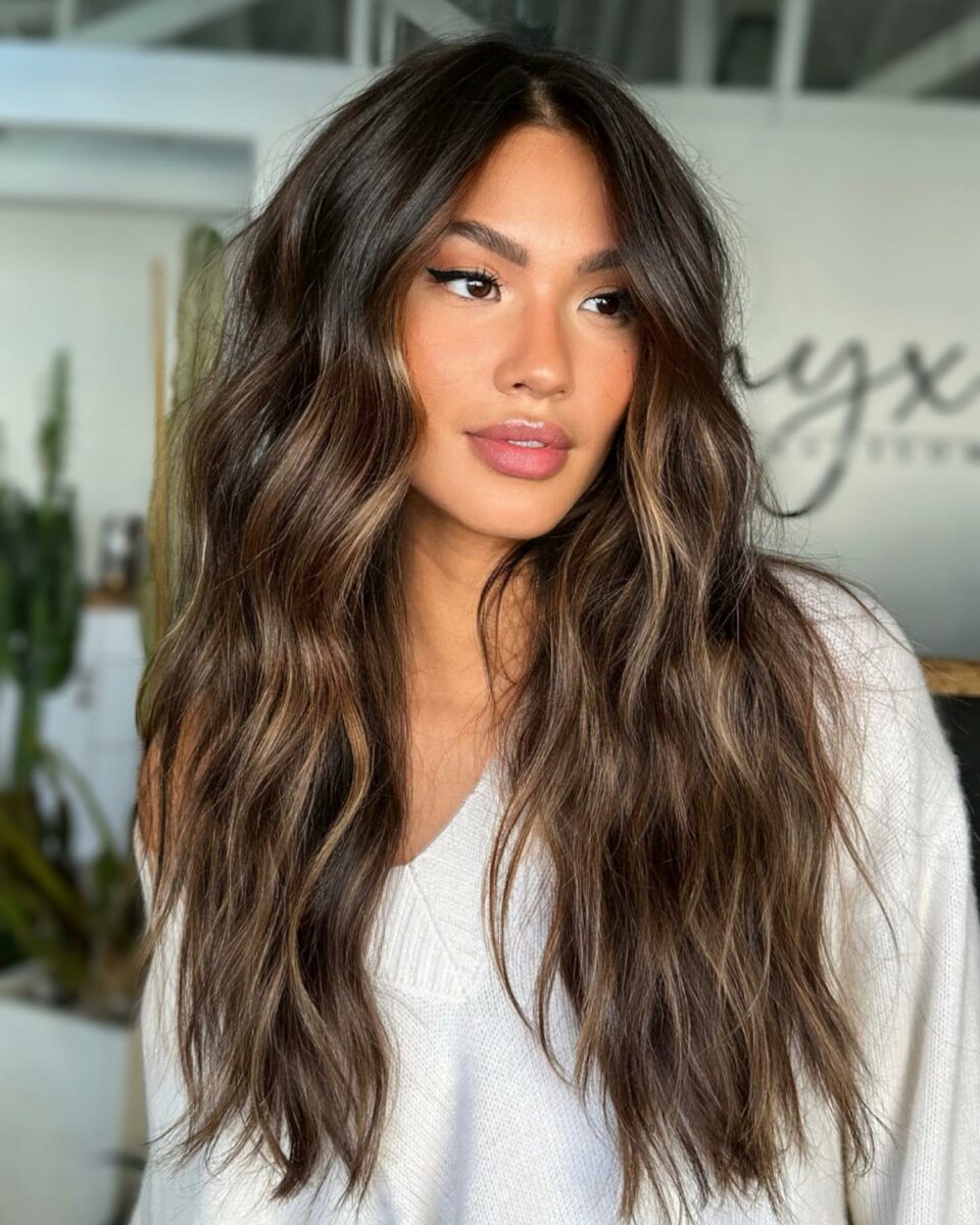 10 ideas para el pelo castaño oscuro con mechas que añaden dimensión y ...