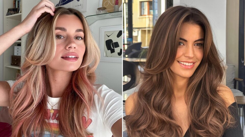 39 styles de franges de rideaux qui donnent aux cheveux longs une ...